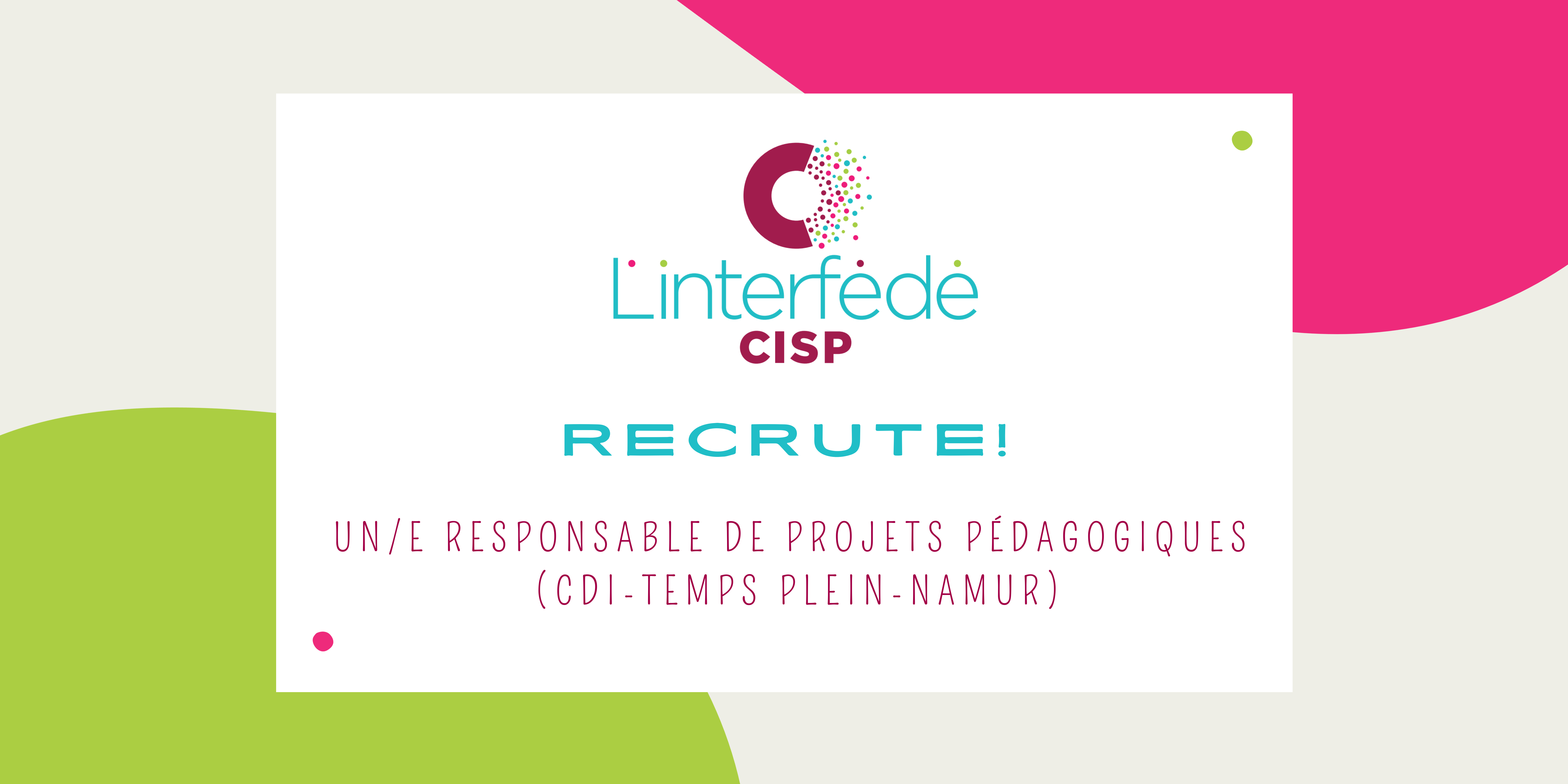 Offre d'emploi - Responsable de projets pédagogiques - Interfede